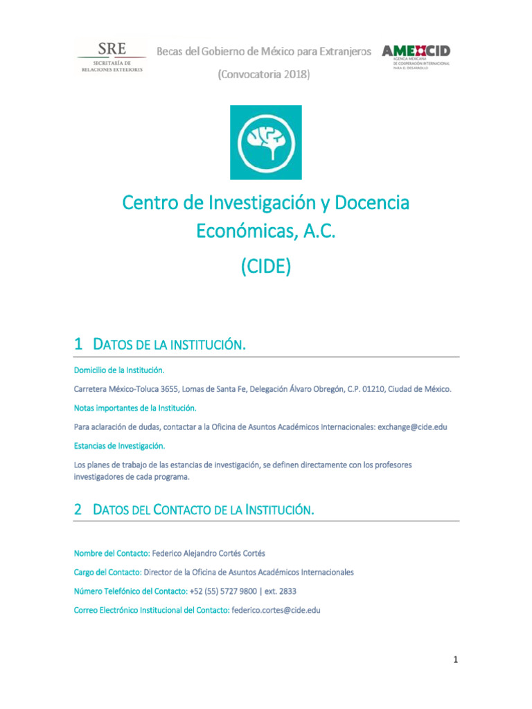 Centro de Investigaci N y Docencia Econ Micas A.C. | PDF | Science