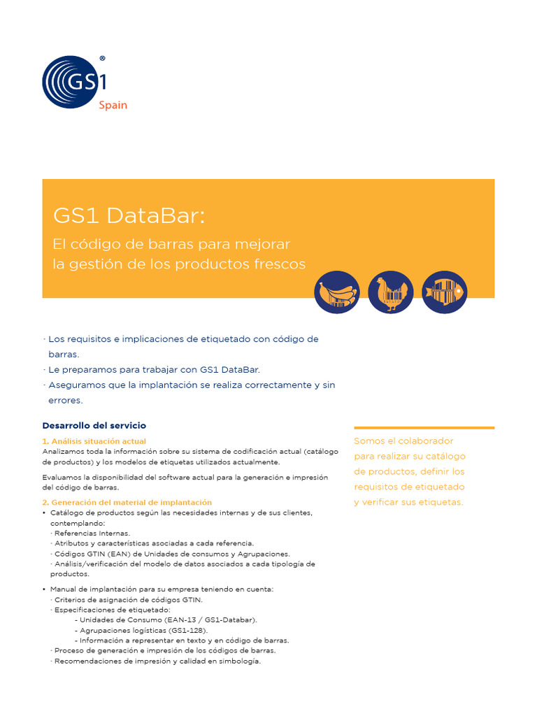 GS1 Databar Frescos Mejora Sector | PDF | Código de barras | Informática