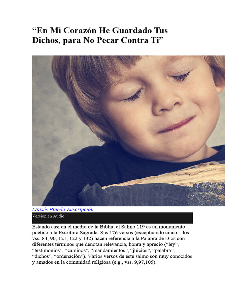 En Mi Corazón He Guardado Tus Dichos | Descargar gratis PDF | Salmos ...