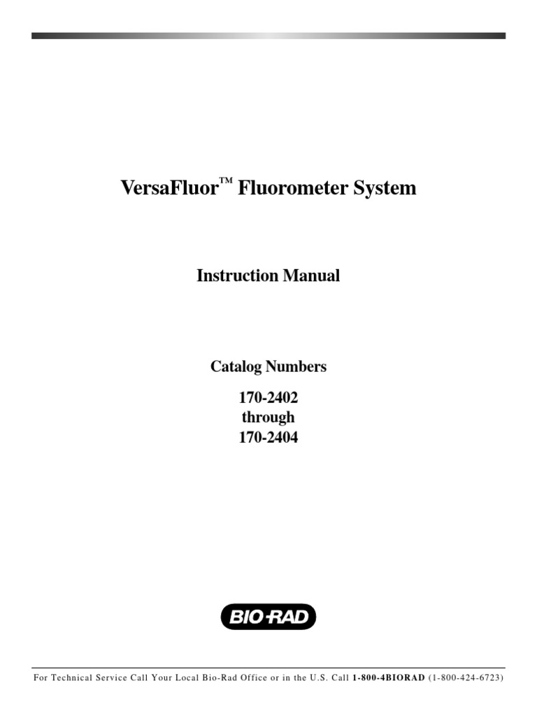 Versa Fluor | PDF | Fluorescence Spectroscopy | Emission Spectrum