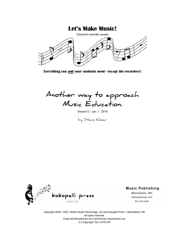 Let's Make Music | PDF | Clef | Recorder (Musical Instrument)