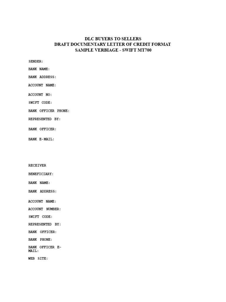 DLC TEMPLATE Transferrable1 | Download Free PDF | Letter Of Credit | Banks