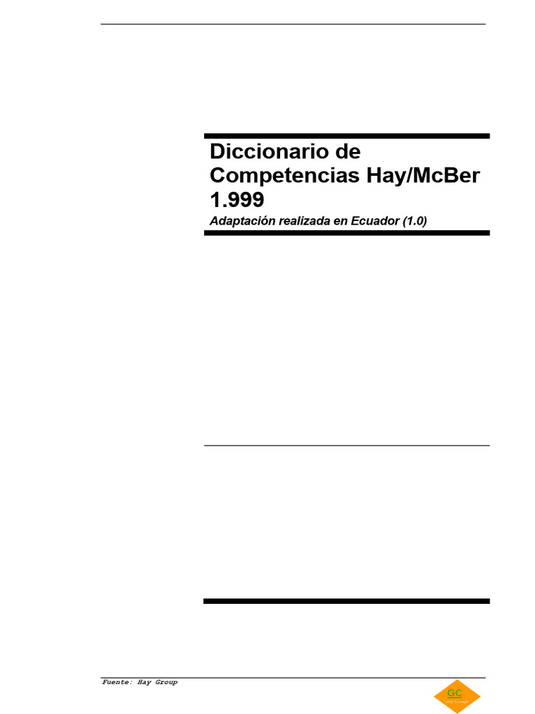 Diccionario de Competencias Hay/McBer | PDF | Liderazgo | Aprendizaje