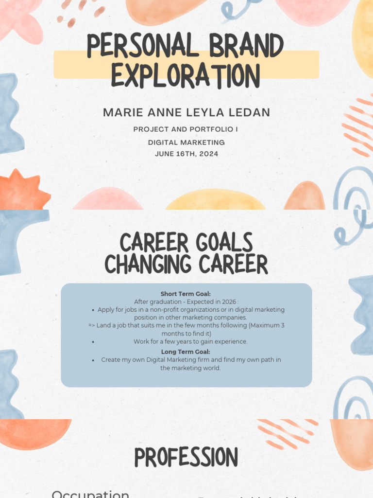 Personal Brand Exploration Portfolio | PDF | Digital Marketing | Public ...