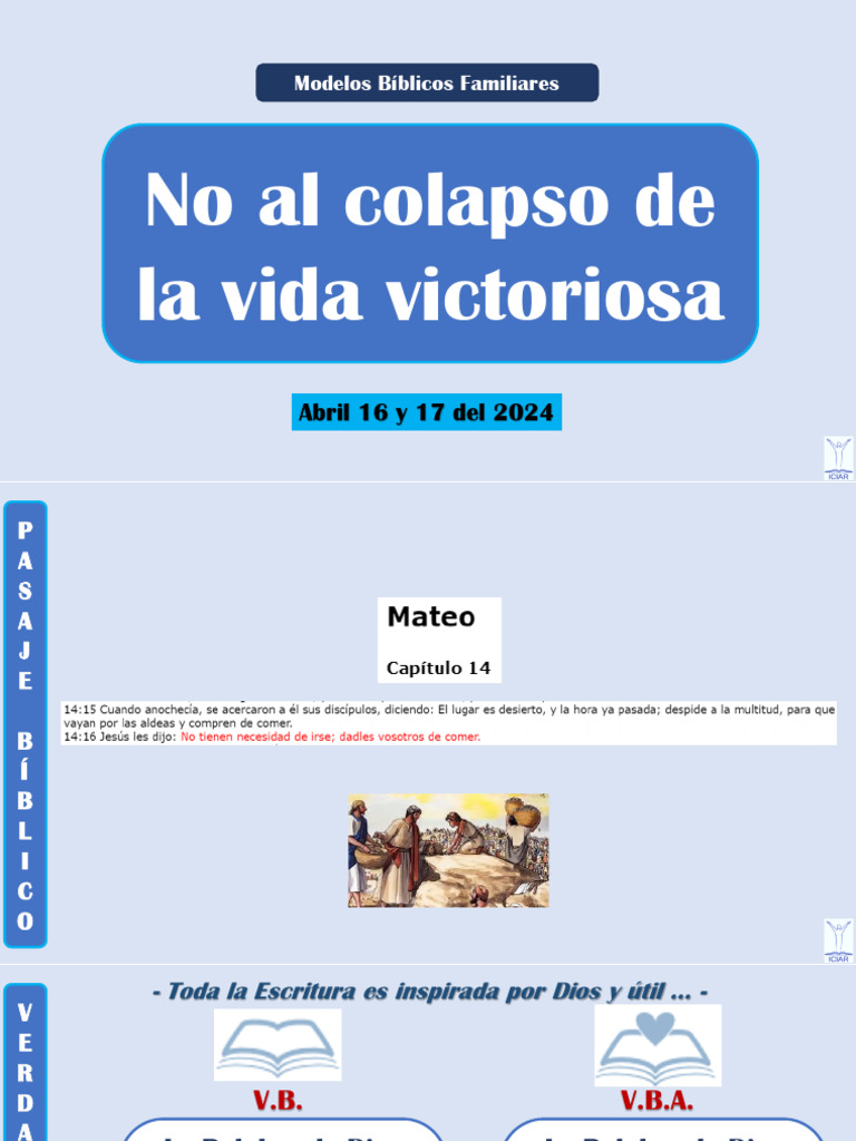 FAM 2024-03 - 16-17 - No Al Colapso de La Vida Victoriosa | PDF | Fe | Cristo (título)