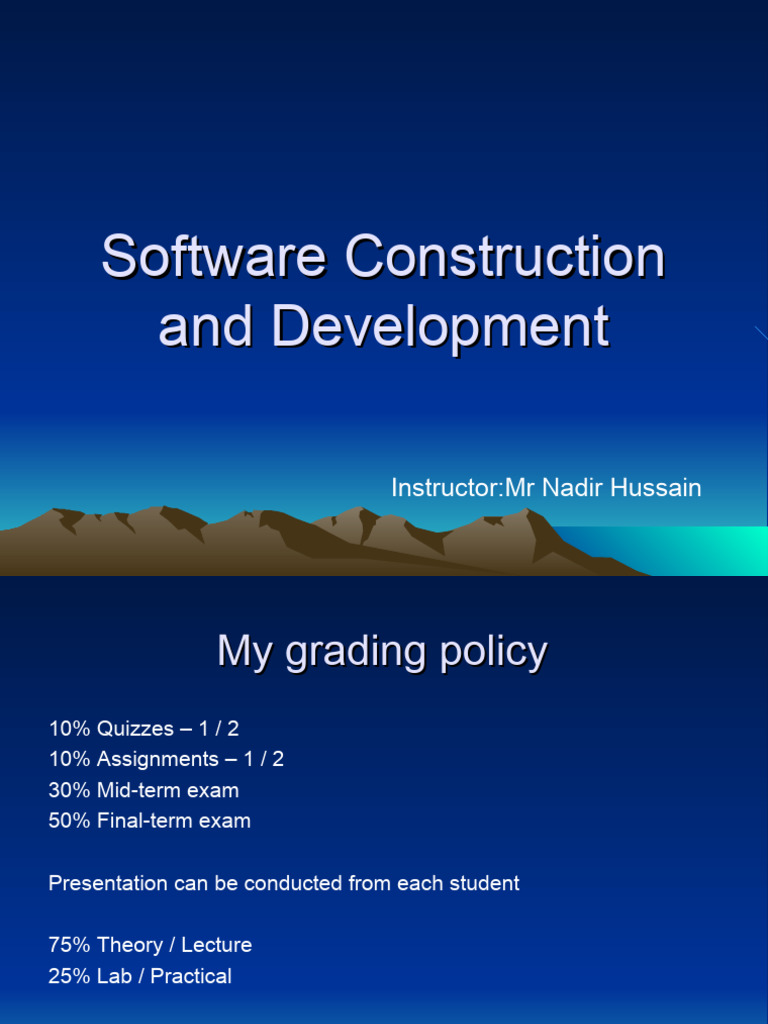 Lecture 1 - Software Construction and Development | PDF | Software ...