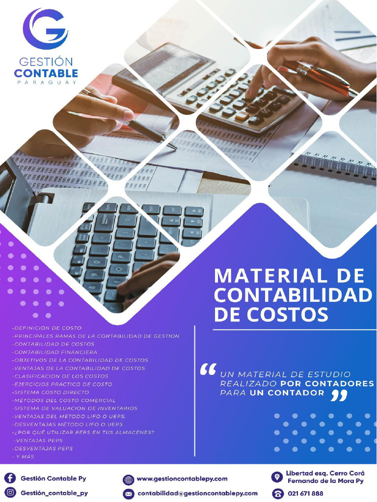 Material de Costos | Descargar gratis PDF | Contabilidad | Costo