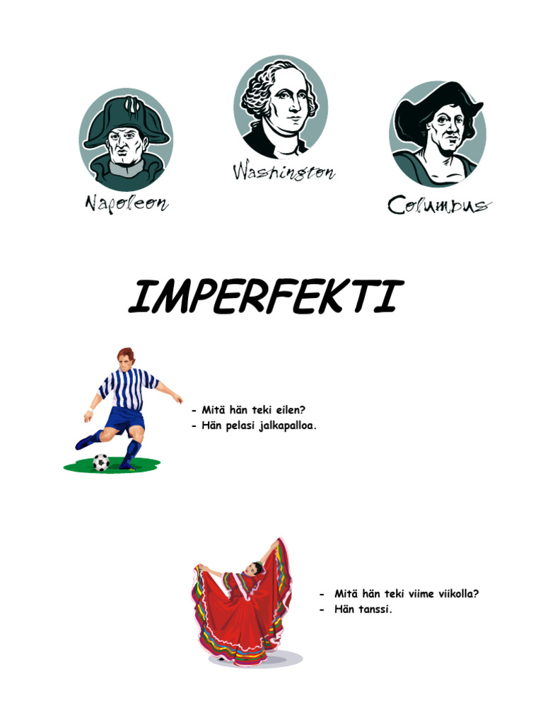 Imperfekti Teoria Harjoitukset Amma68 | PDF
