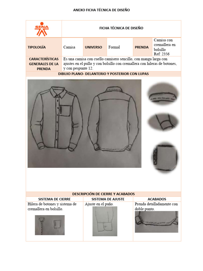 Ficha Tecnica de Diseno | PDF