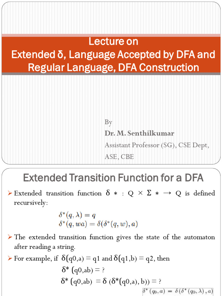 l5 Updated Dfa MSK | Download Free PDF | Models Of Computation | Theory Of Computation