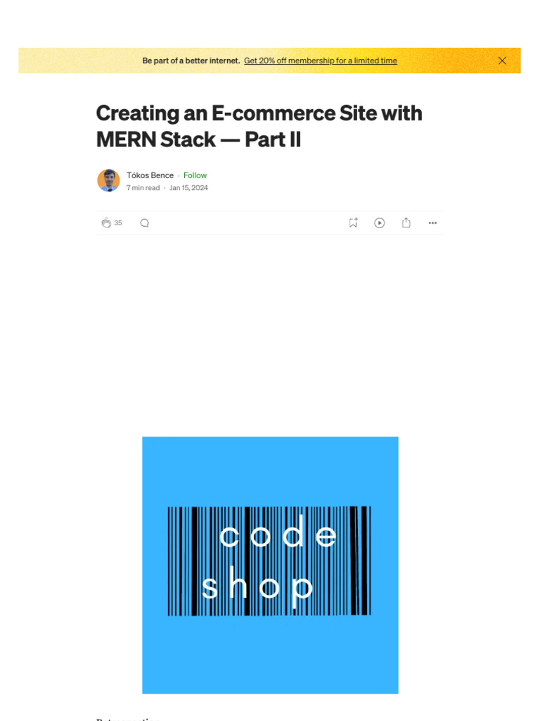 Creating An E-Commerce Site With MERN Stack - Part II | PDF | Databases | Method (Computer ...