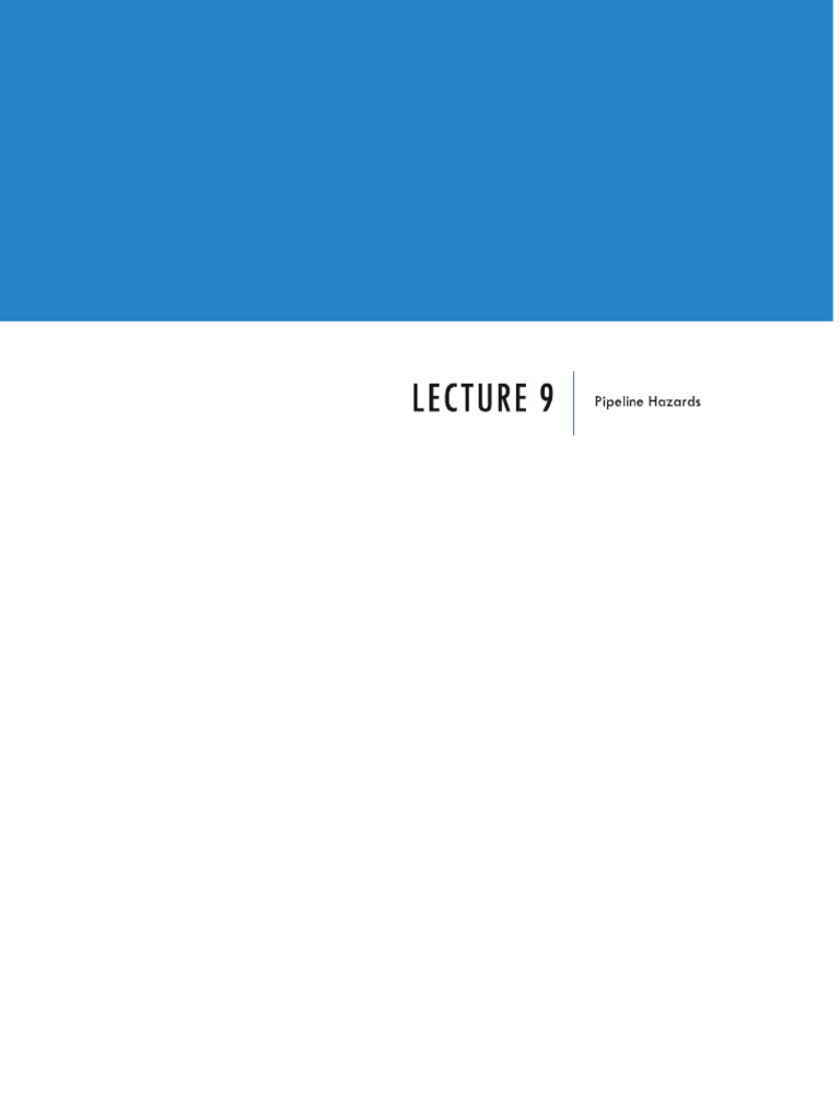 Pipelining Hazards | PDF Pipelining Hazards | PDF