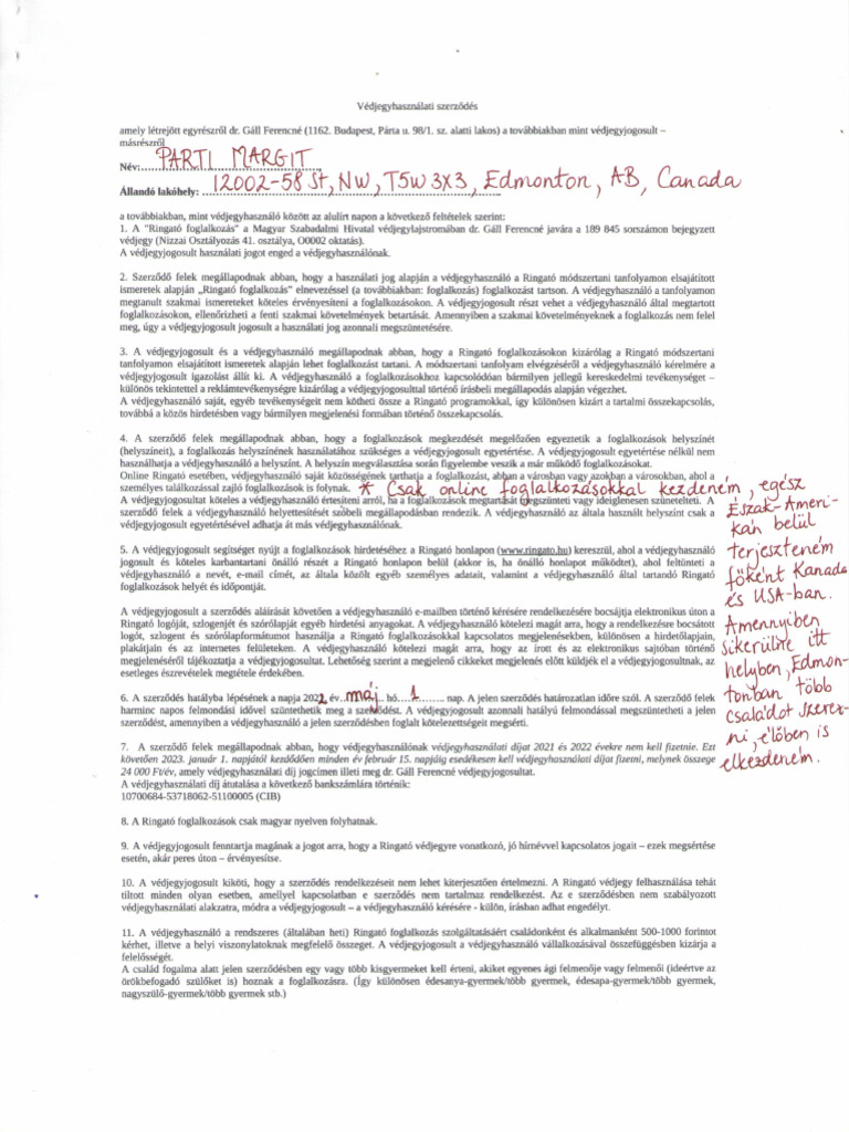 Ringato Szerzodes | PDF