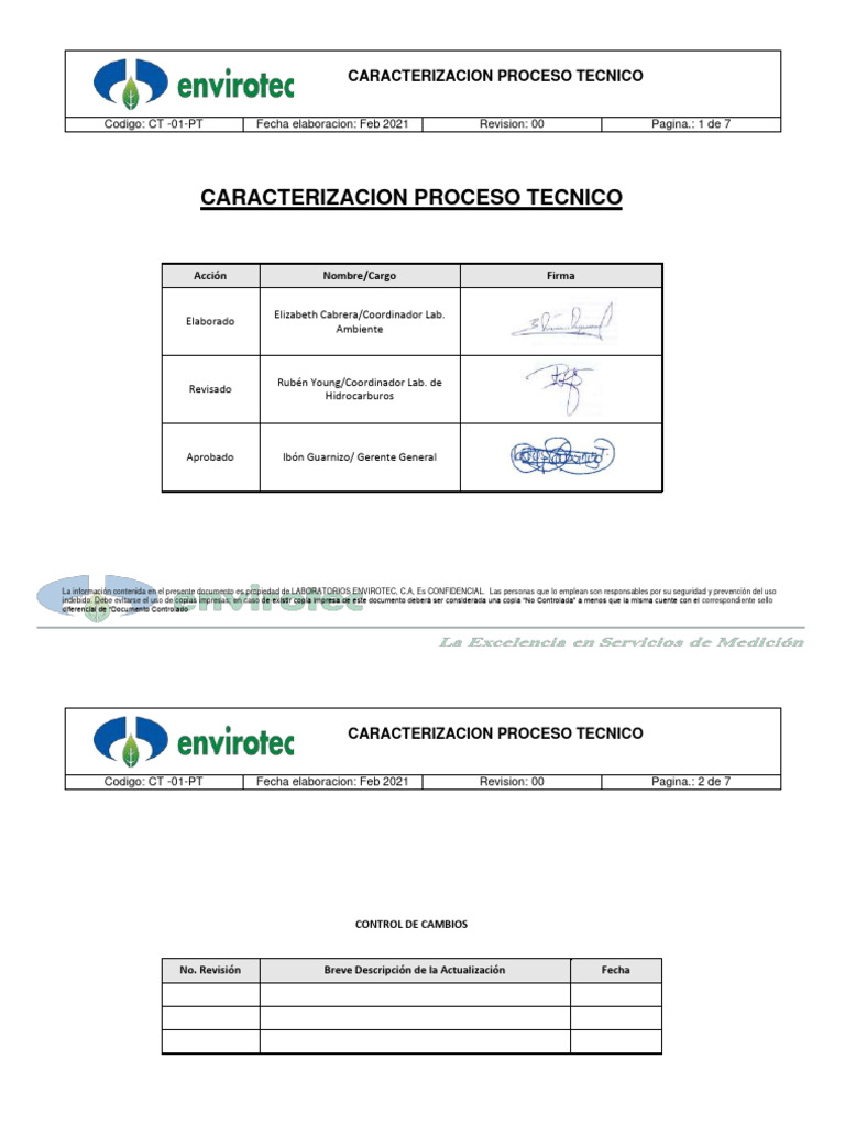 1.6. CT-03-MR Caracterizacion Proceso Muestreo y Recep | PDF | Laboratorios | Calibración