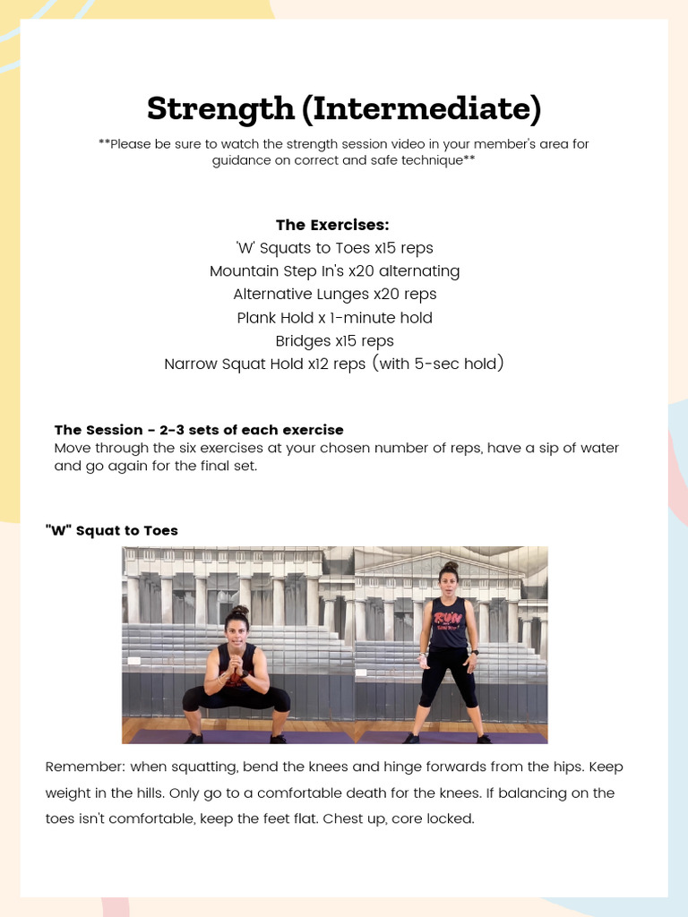 Strength Training Intermediate | PDF | Wellness
