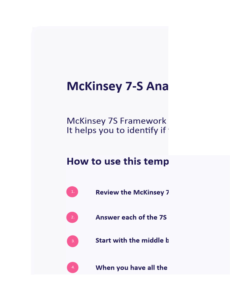 McKinsey 7S Framework | PDF | Strategic Management | Cognition
