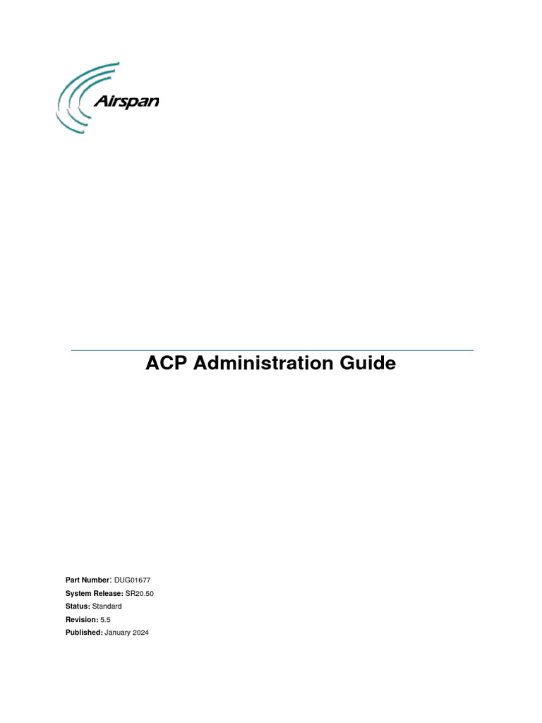 ACP Administration Guide Standard SR20.50 Rev 5.5 | PDF | Login ...