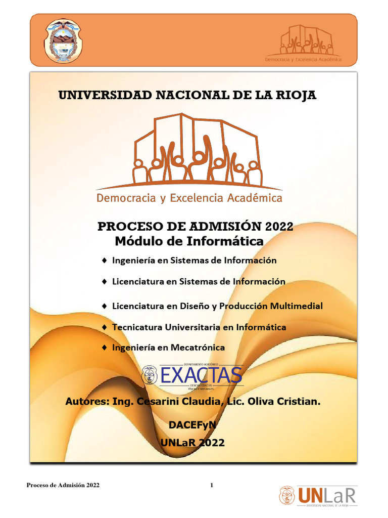 Apunte Curso Proceso Admision 2022 Modulo Informatica | PDF | Informática | Software