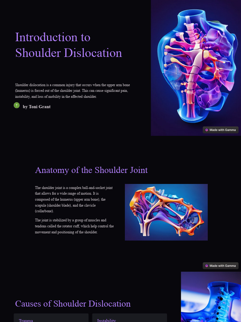 Introduction To Shoulder Dislocation | PDF | Shoulder | Diseases And ...