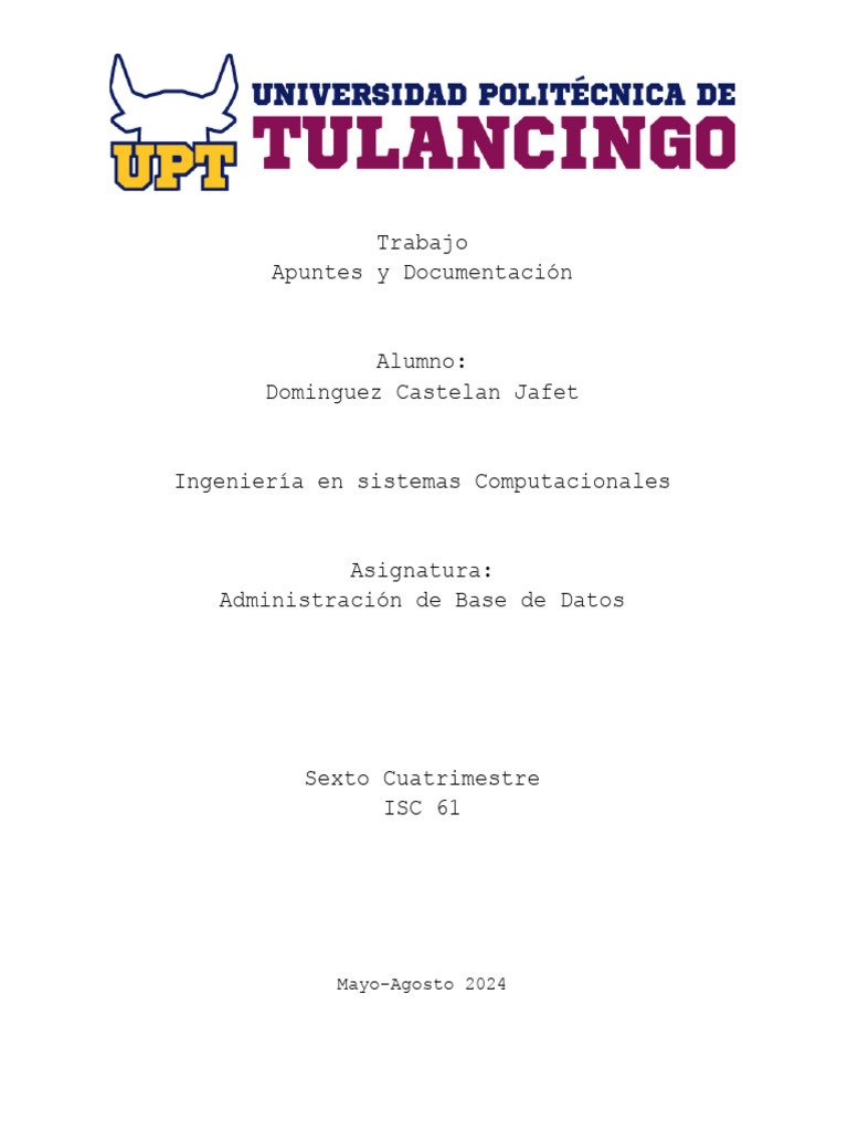 Apuntes y Documentacion | PDF | Servidor SQL de Microsoft | SQL