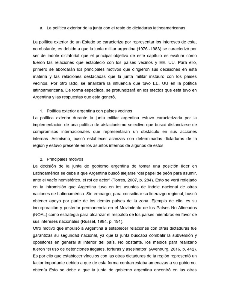 Trabao de Historia Contemporania | PDF | Dictadura | Argentina