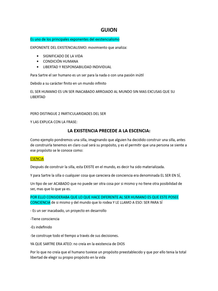 Jean Paul | PDF | Jean Paul Sartre | Existencialismo