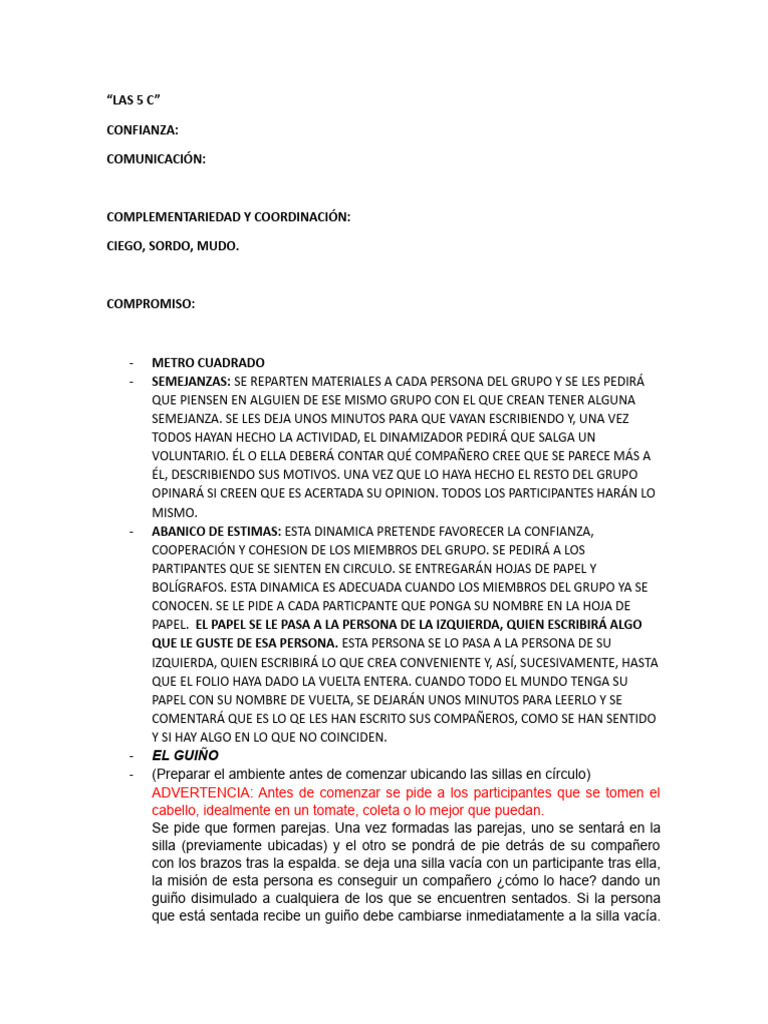 Actividades Complementarias | PDF