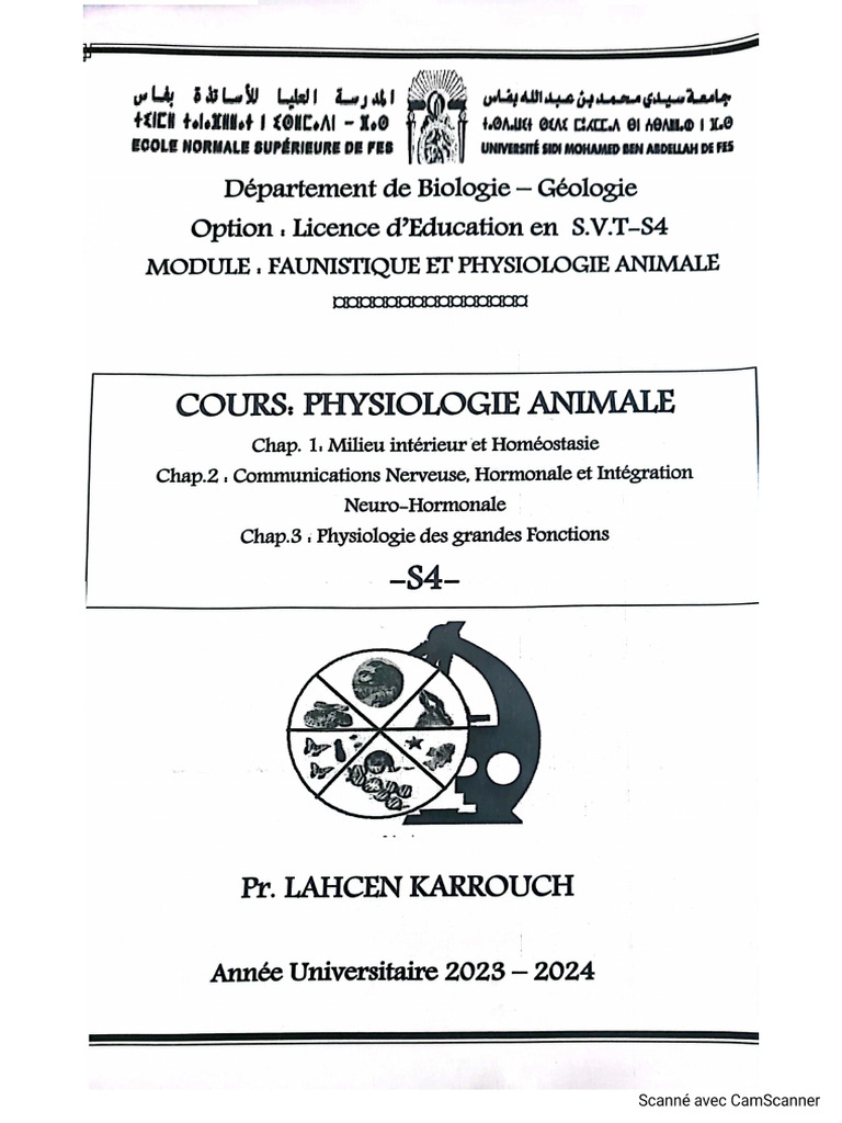 Physiologie Animale | PDF