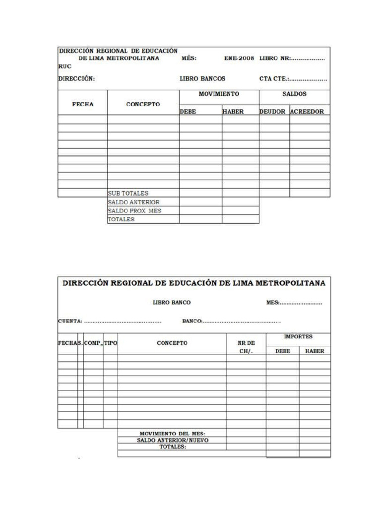 Libro Banco Modelo | PDF