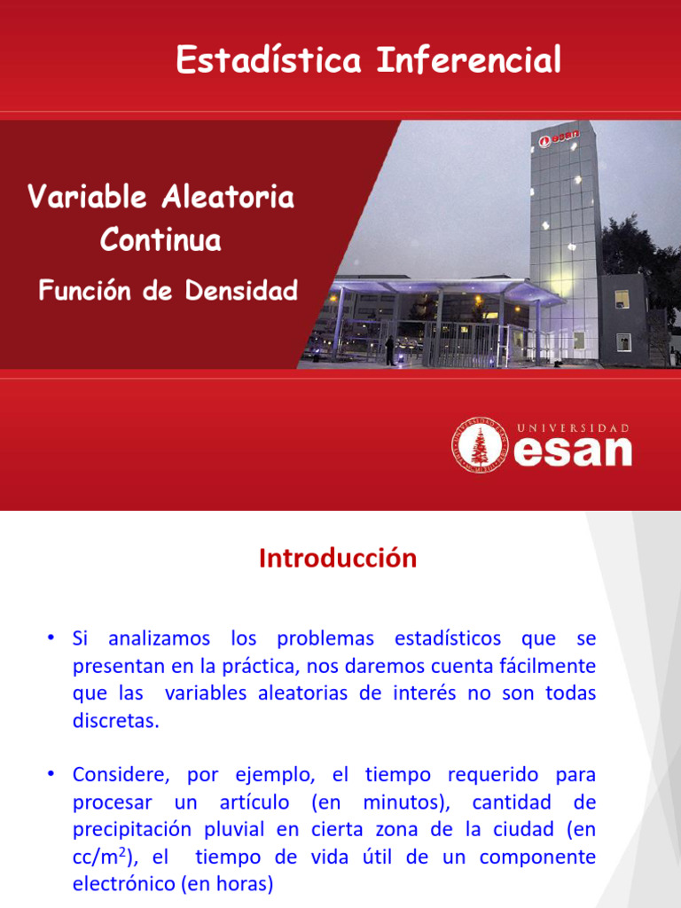 01 Variable Aleatoria Continua | PDF | Diferencia | Función de densidad de probabilidad