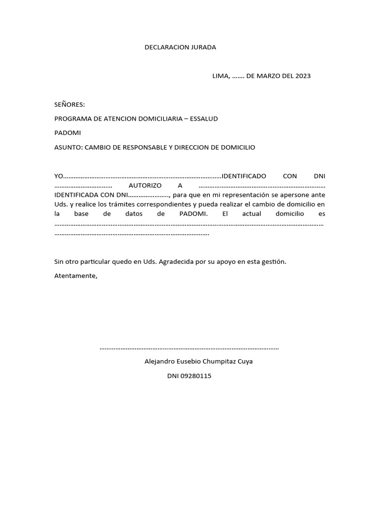 Carta Simple | PDF