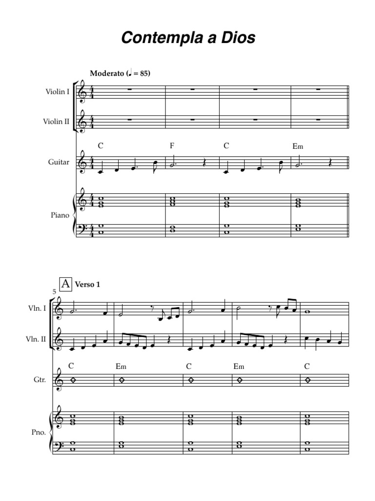 Contempla A Dios - Score and Parts | PDF