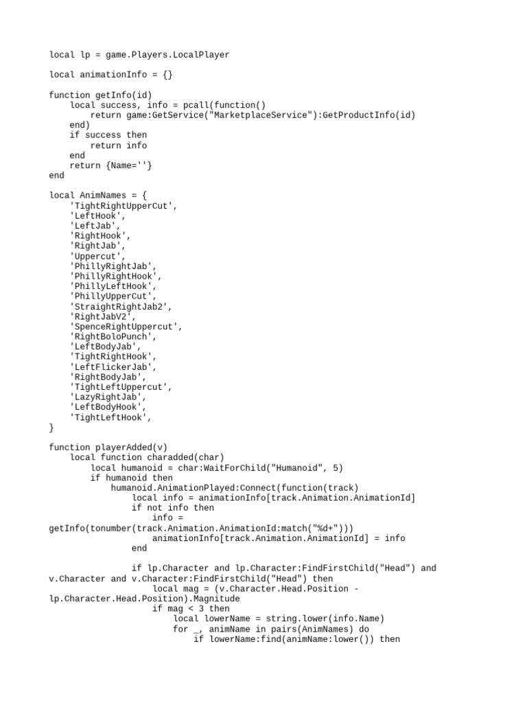 Roblox Boxing Auto Dodge Script | PDF