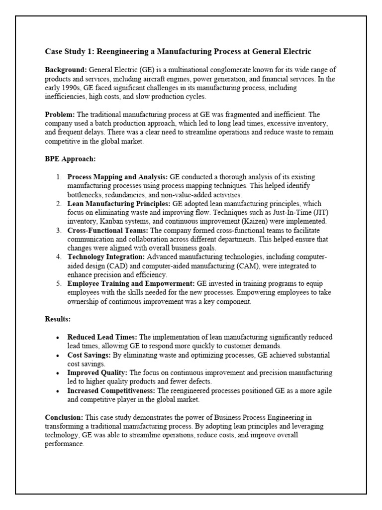 Case Studies | PDF | Lean Manufacturing | Customer Relationship Management
