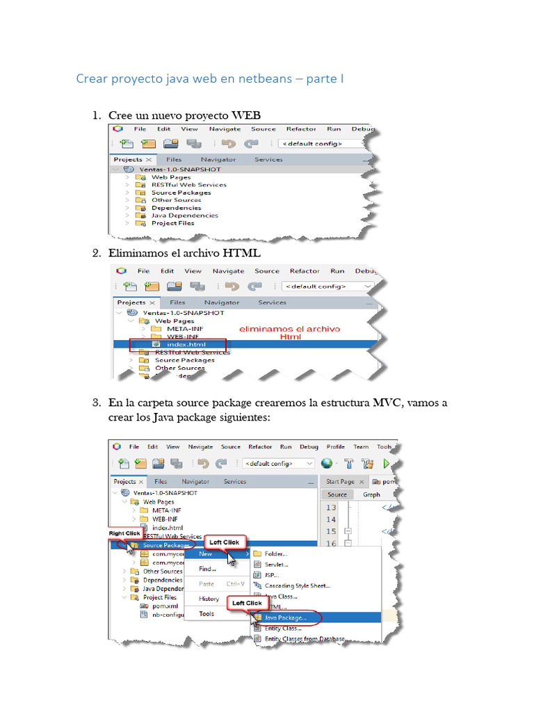 Cree Proyecto WEB en Netbeans | PDF | Java (lenguaje de programación) | Red mundial