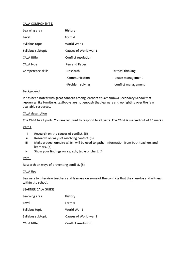 History Cala Component D (2) | PDF | Learning | Cognition