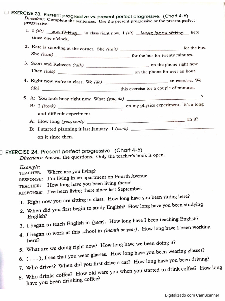 Present Progressive | PDF