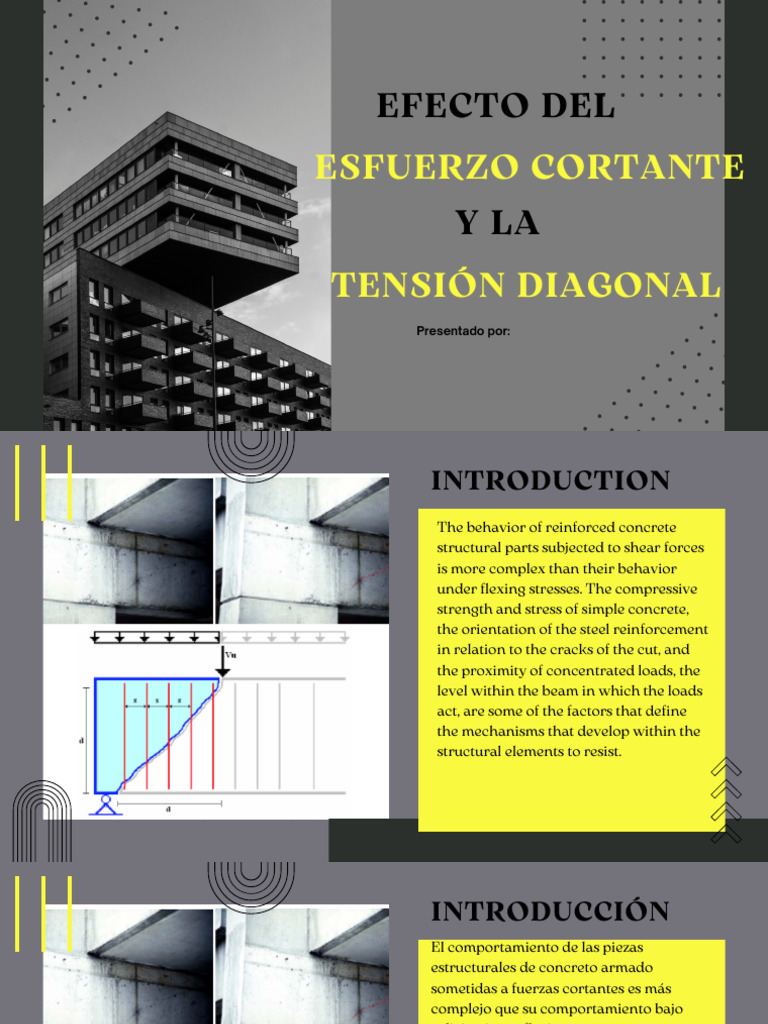 Efecto Del Esfuerzo Cortante Y La Tensión Diagonal | PDF | Resistencia de materiales | Viga ...