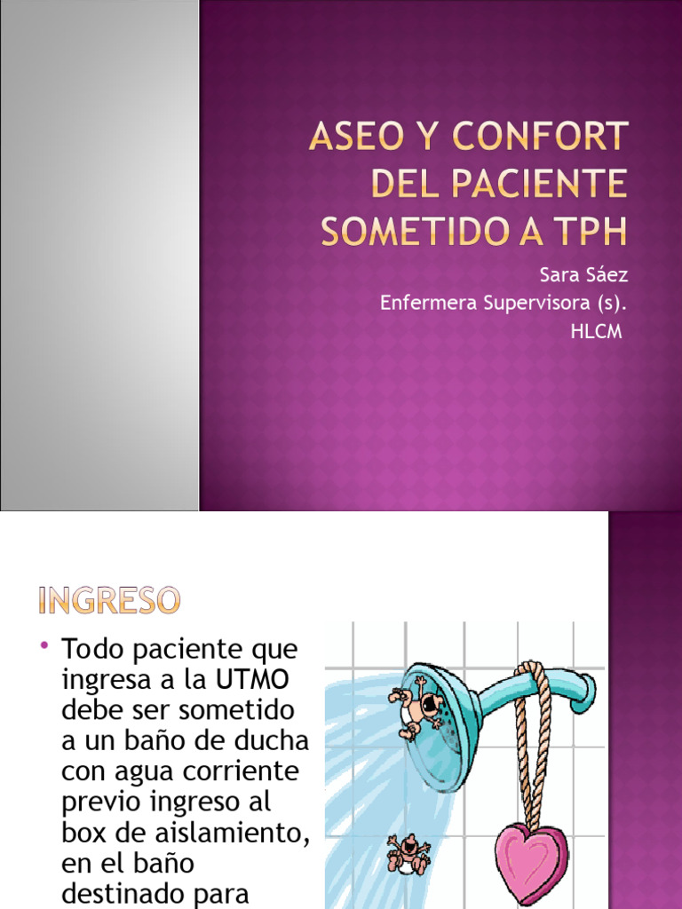 Aseo y Confort Del Paciente Sometido A TPH | PDF | Higiene