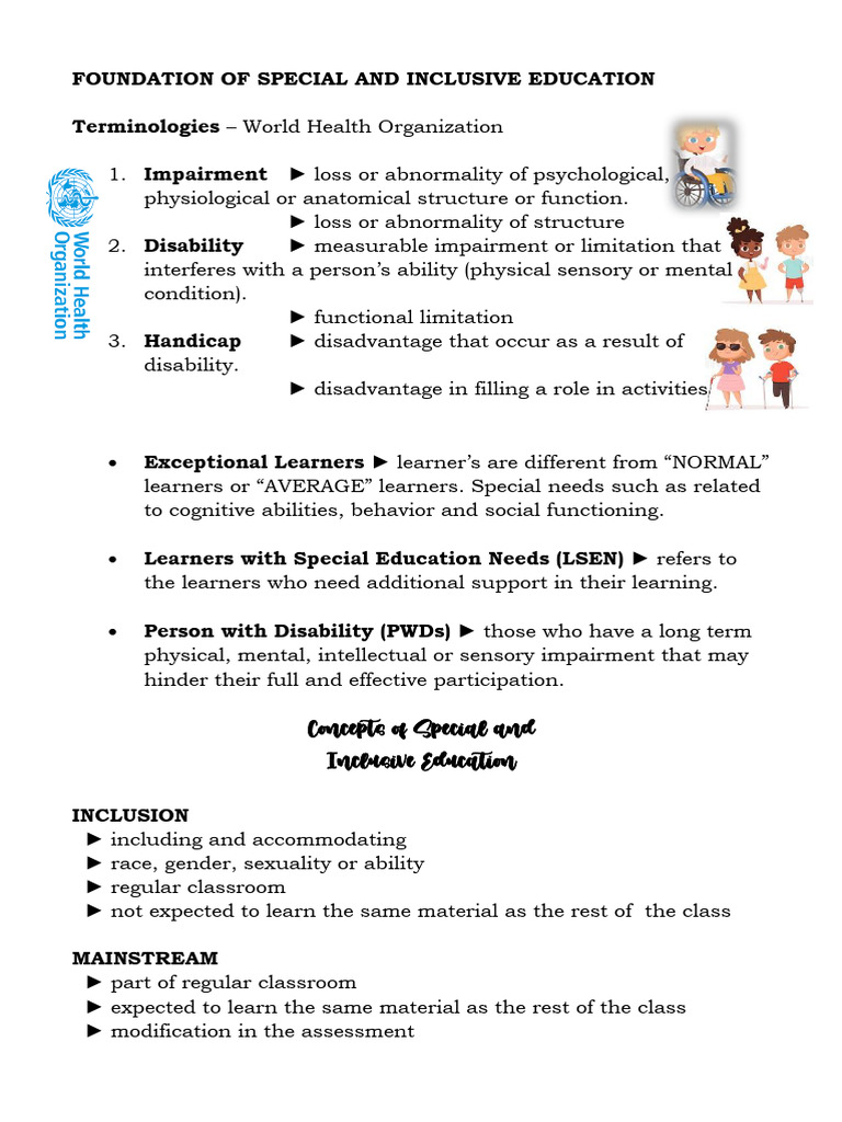 Foundation of Special-Inclusive Education 074224 | PDF | Inclusion ...