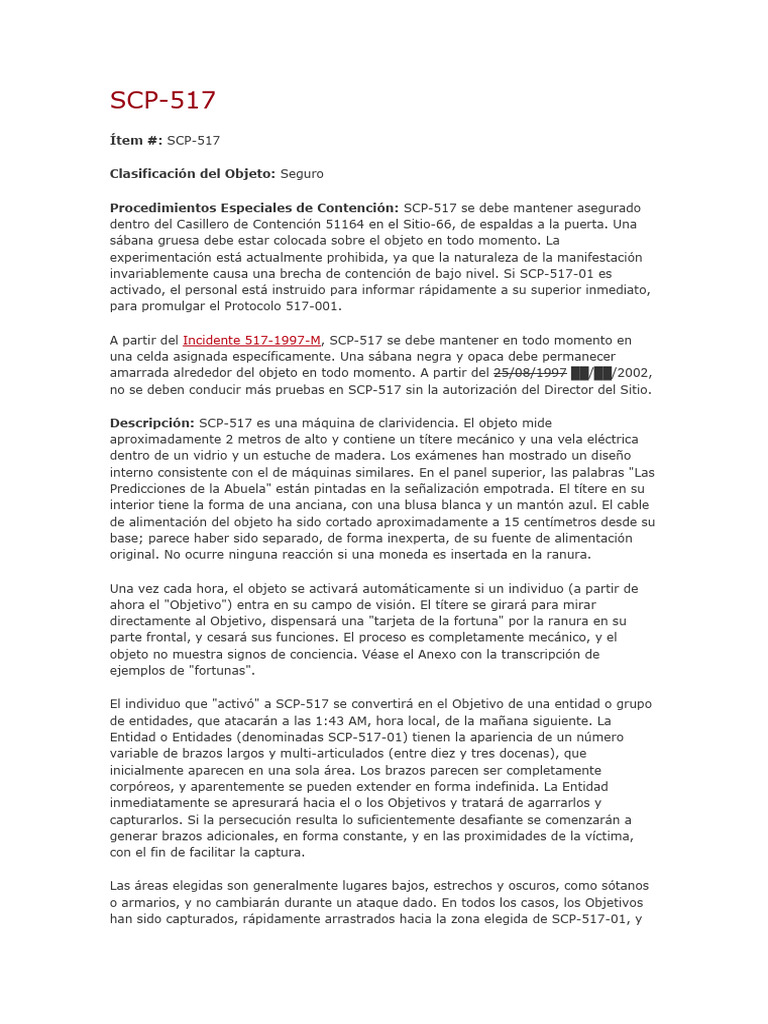 SCP 517 | PDF | Bienes manufacturados