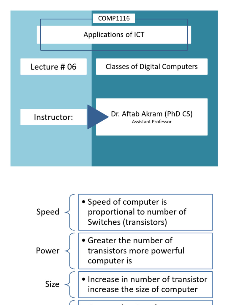 Types and Applications of Digital Computers | PDF | Microcomputers ...