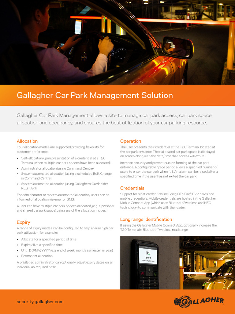 Gallagher CarPark Management | PDF | Parking Lot | Copyright
