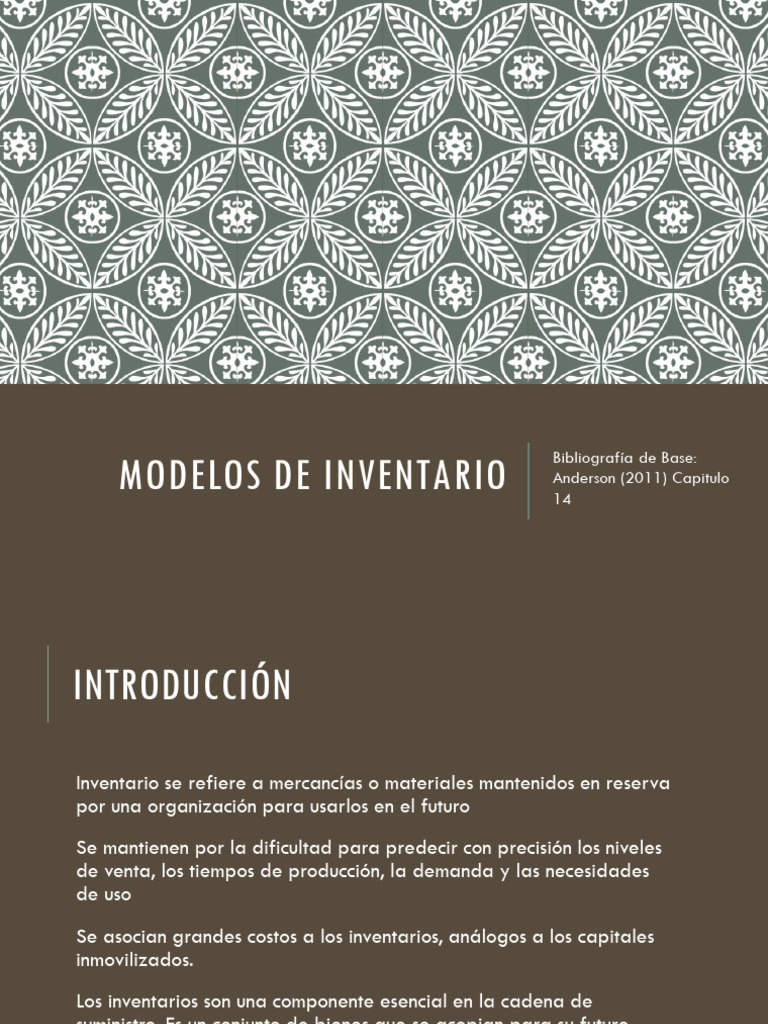 U7 Modelos de Inventario | PDF