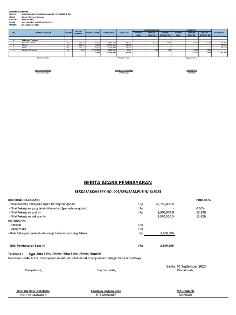 Lampiran SPK 4 | PDF