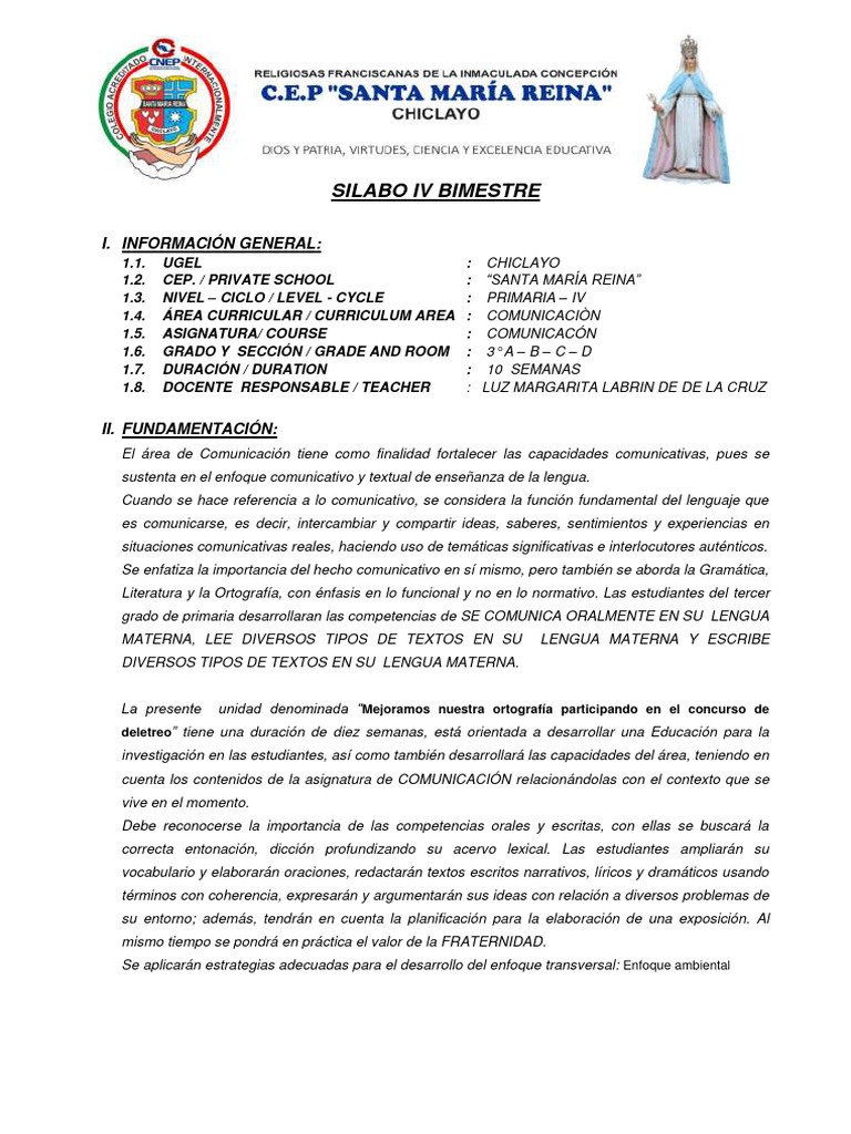 Comunicación 3ro Prim | PDF | Evaluación | Maestros