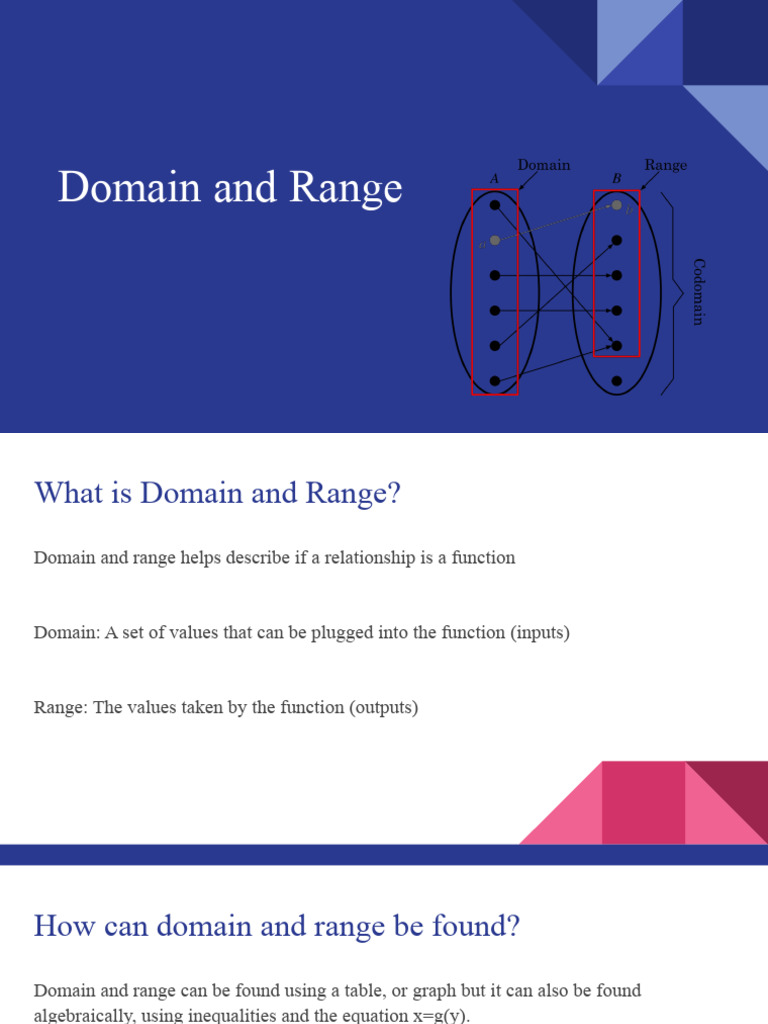 Domain and Range | PDF