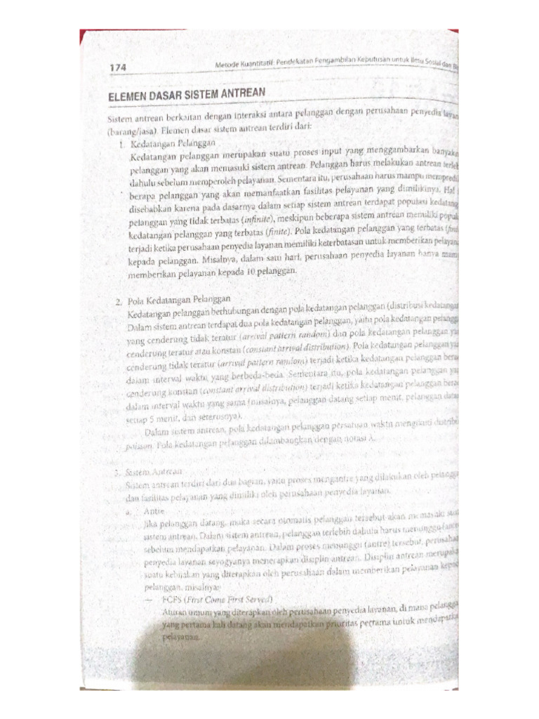Elemen Dasar Sistem Antrean | PDF