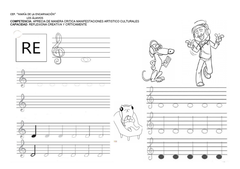Nota Re - Escribir - 1° Grado | PDF