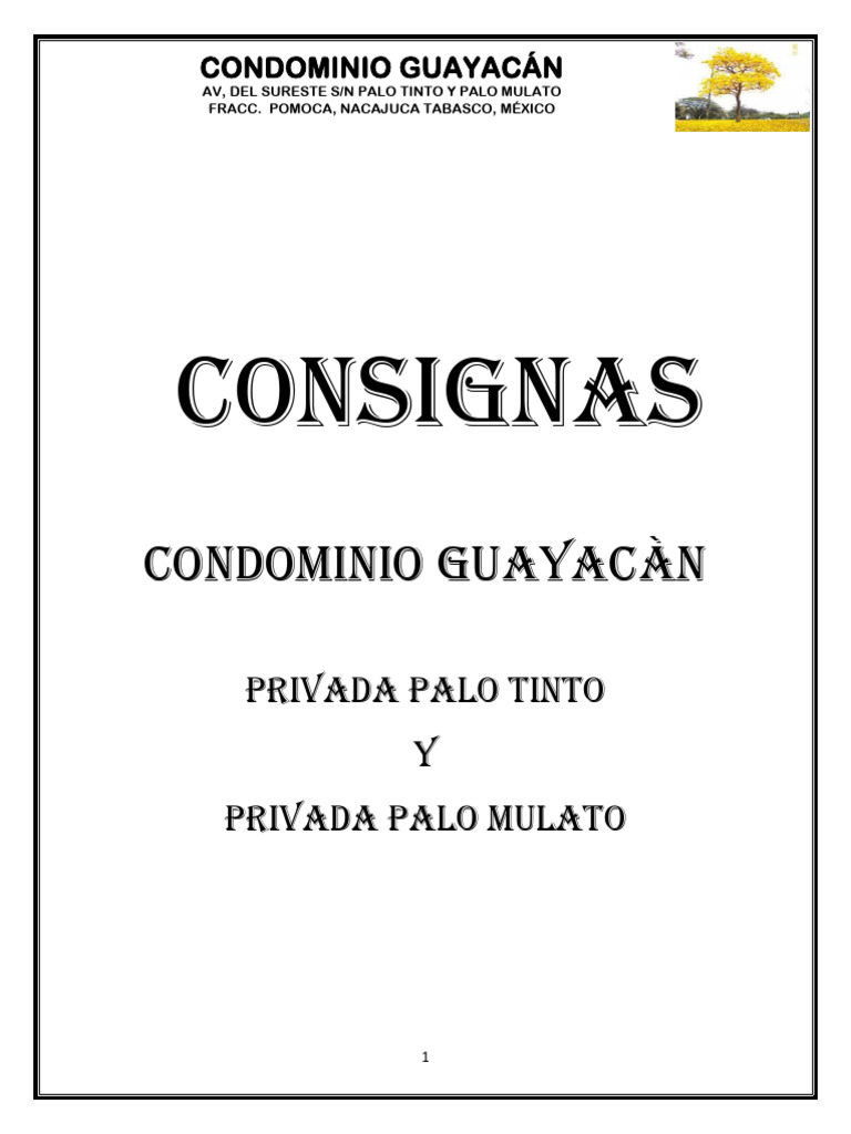 Consignas Guayacan 2023 Nuevas | PDF | Condominio